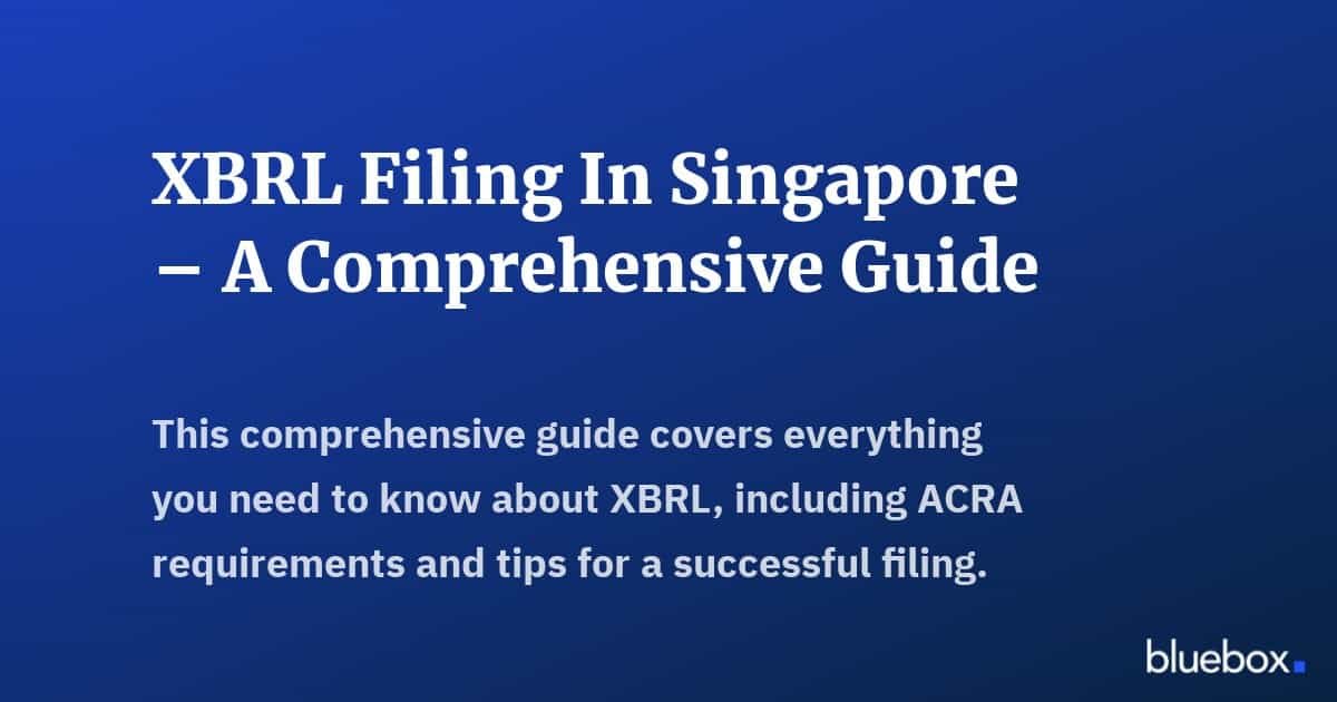 XBRL Filing Requirements in Singapore: 2023 Guide – Bluebox